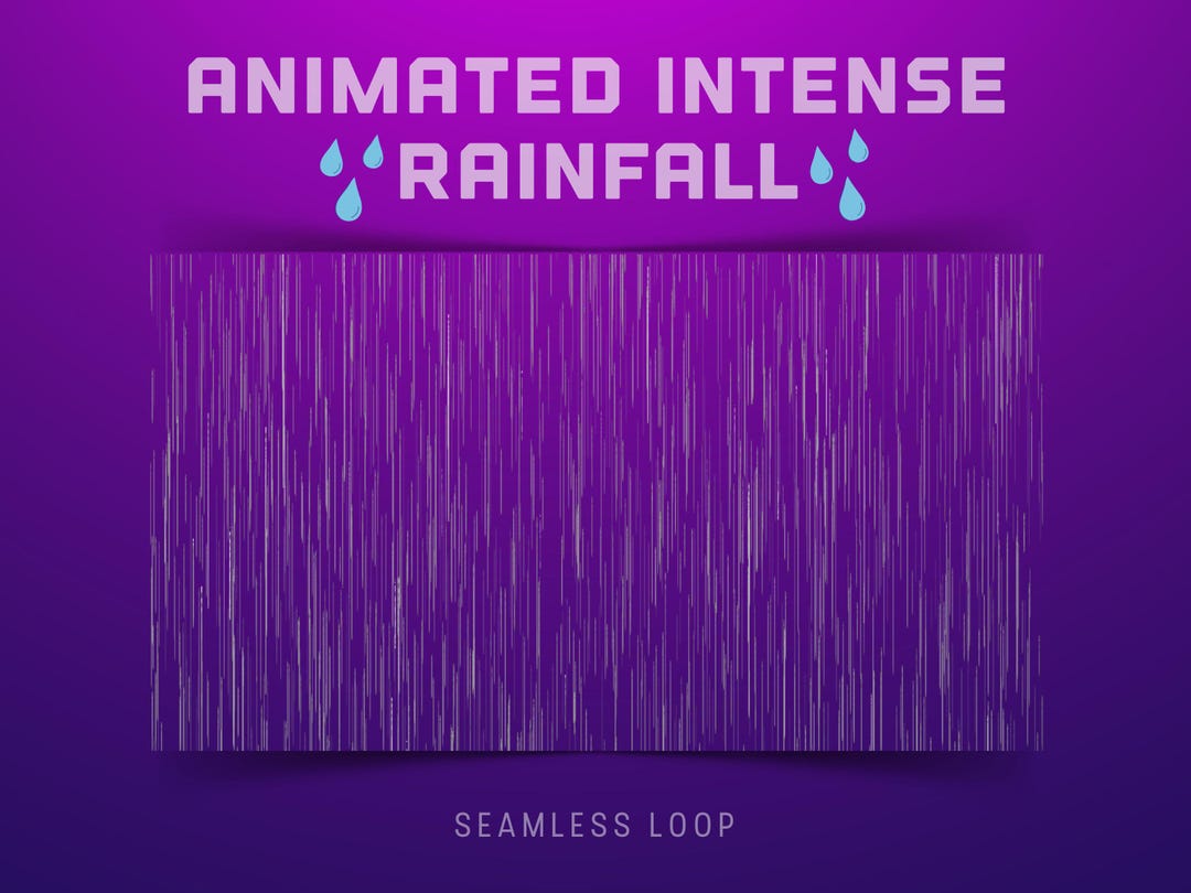 Rain Falling Streamer Animated Background, Animated Stream Decoration ...