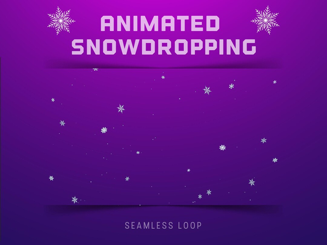 Snow Overlay Animated Background, Snow Flakes Stream Decoration, OBS ...