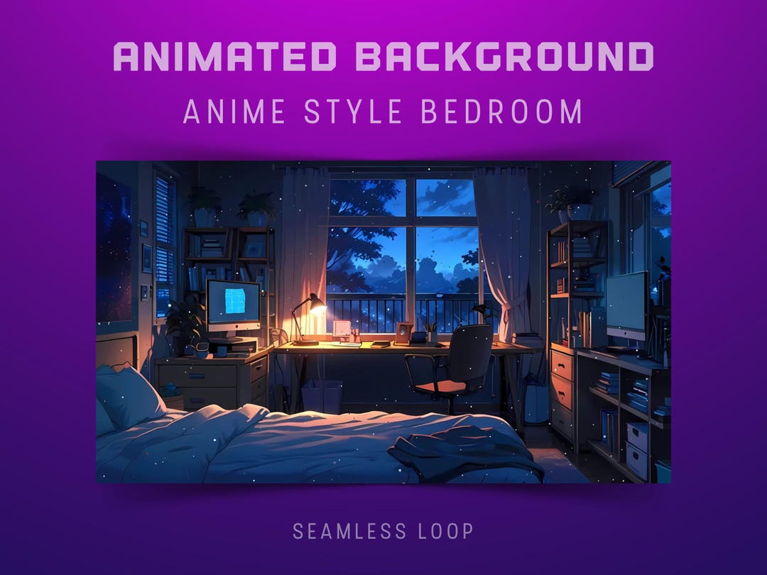 Animated Background Loop, Vtuber Background, Streamer Bedroom ...