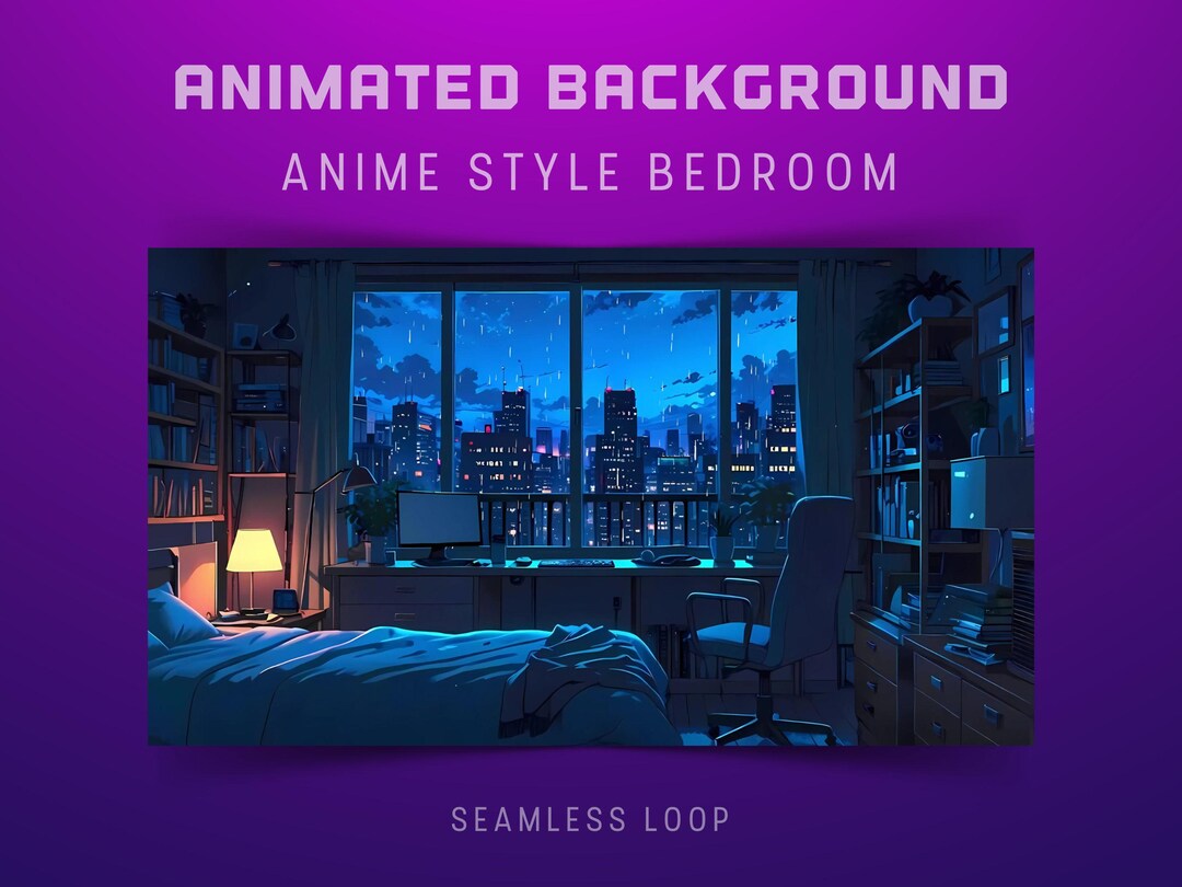 Streamer Animated Background, Vtuber Background, Streamer Bedroom ...