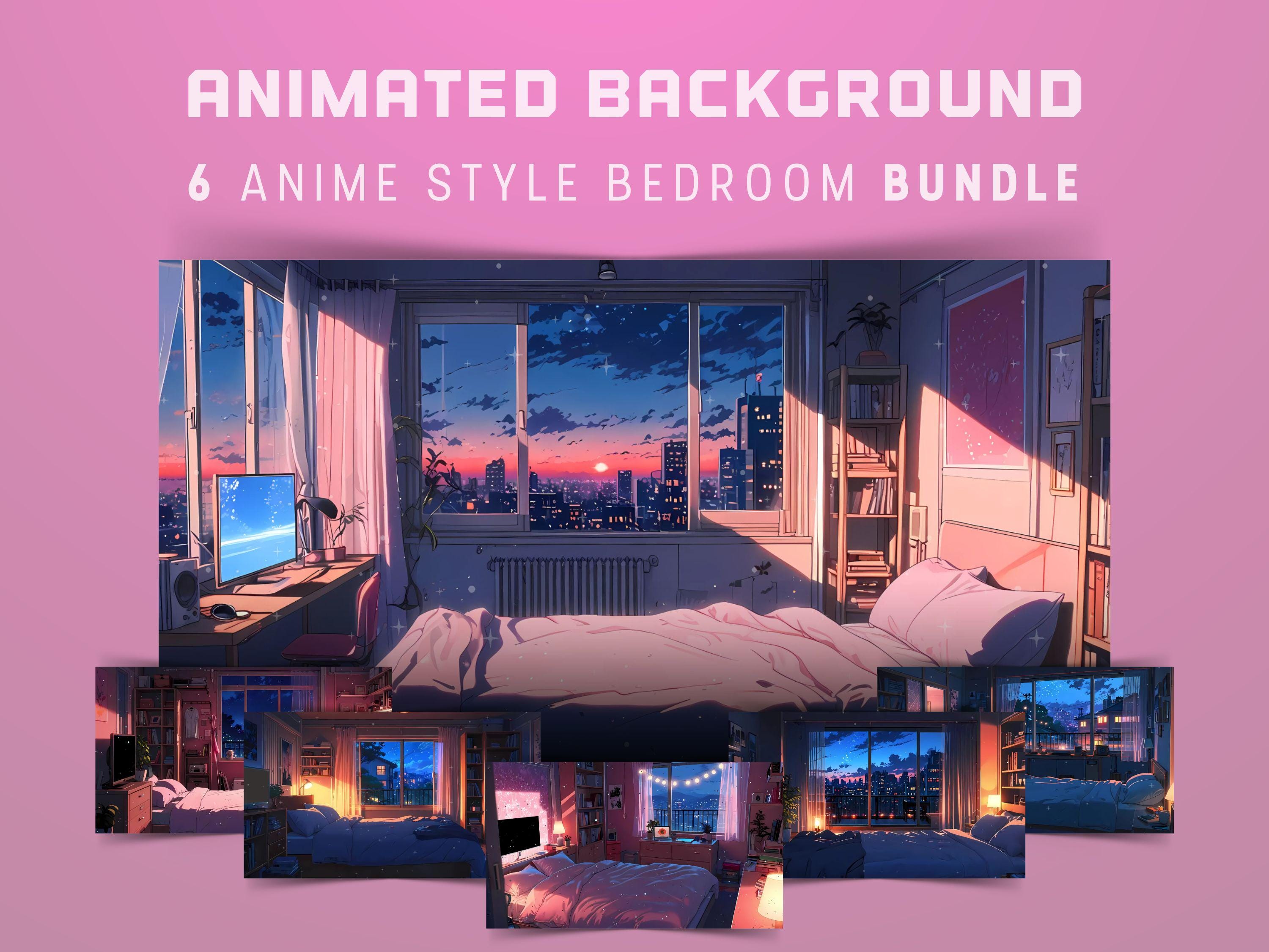 6 Animated Backgrounds Bundle, OBS Streamer Animated Background, Vtuber ...