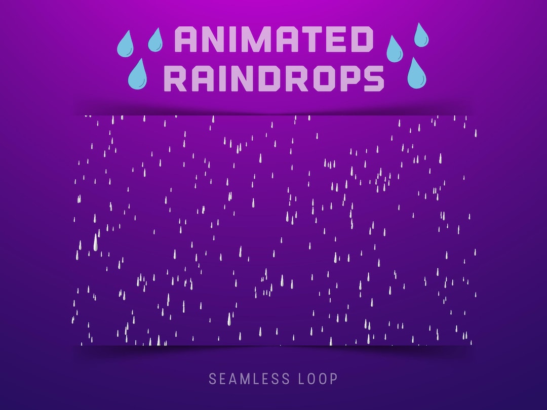 Rain Falling Streamer Animated Background, Animated Stream Decoration ...