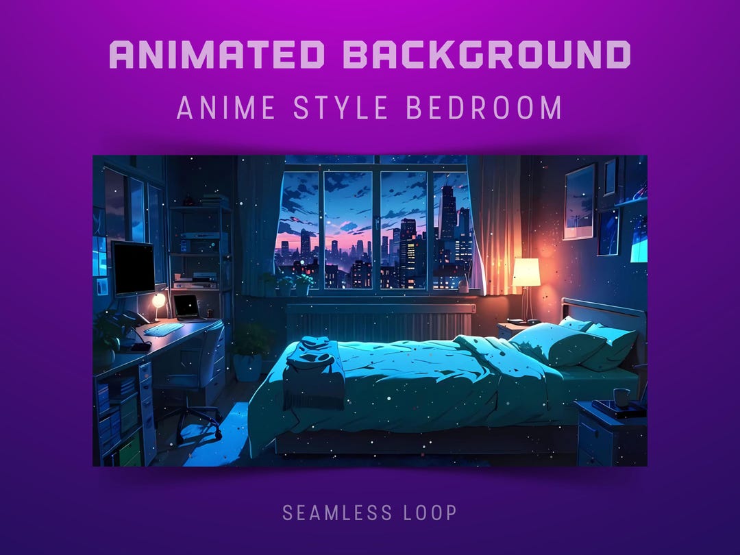 Streamer Animated Background, Vtuber Background, Streamer Bedroom ...