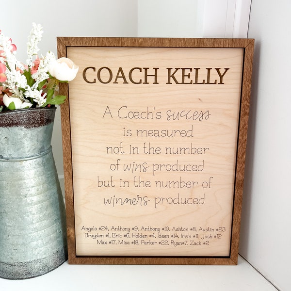 Coach Plaque - Etsy
