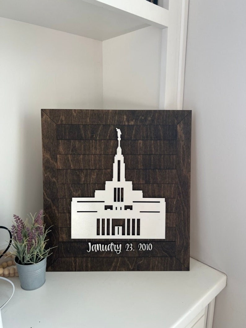 Custom LDS Temple Slat Sign LDS Wedding Gift Beautiful LDS - Etsy