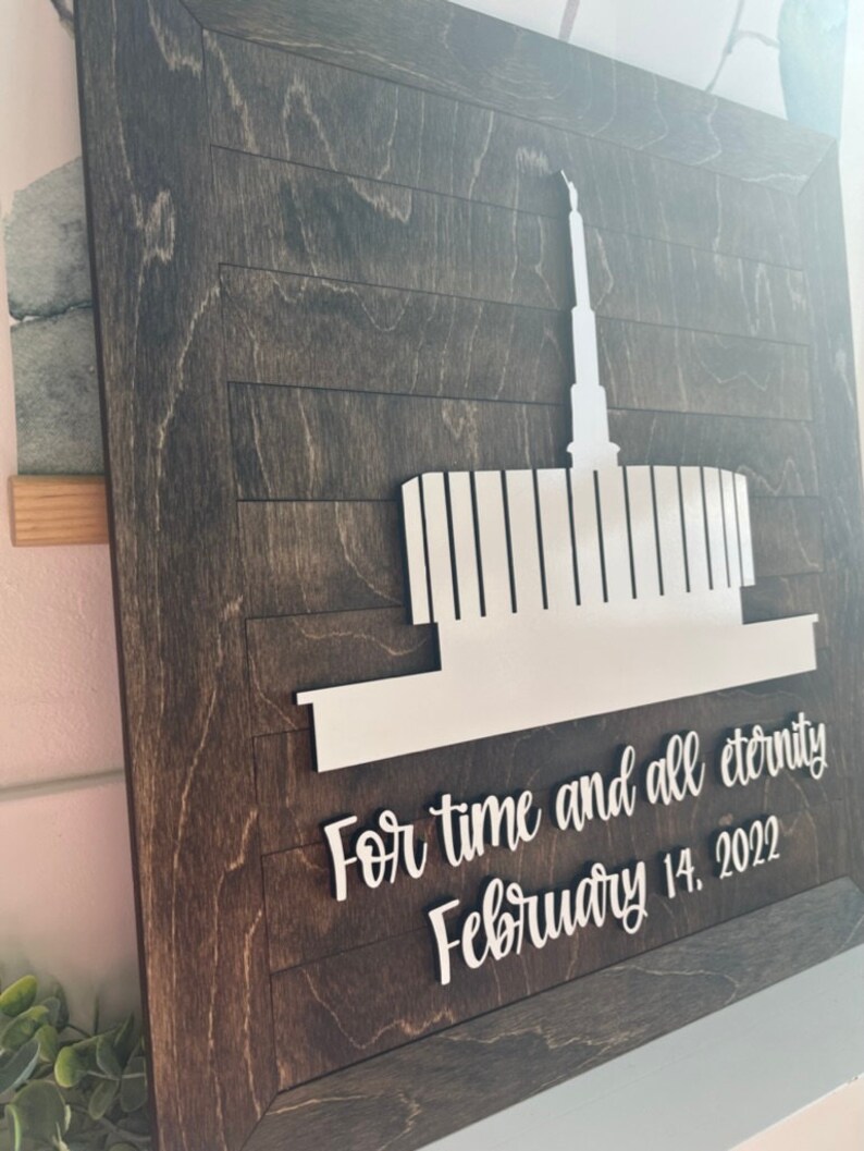 Custom LDS Temple Slat Sign LDS Wedding Gift Beautiful LDS - Etsy