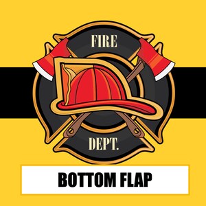 Firefighter Gift Box Stickers / Fireman Care Package Flaps / Thin Red ...