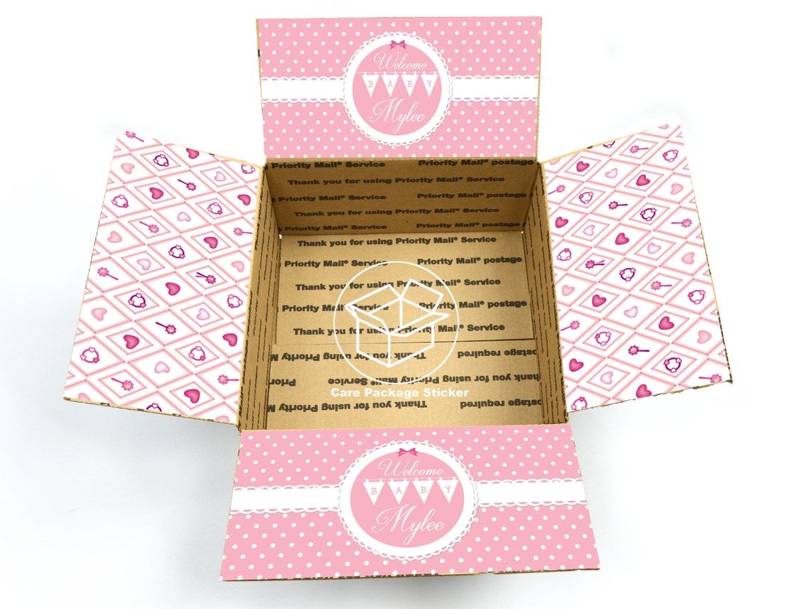 Custom Baby Girl Reveal Box / Birth Announcement Gift Box / | Etsy