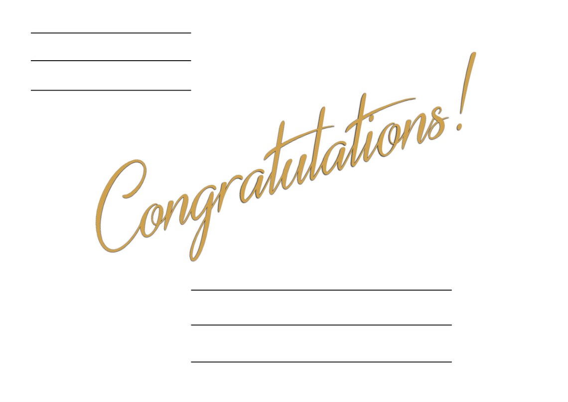 Congrats Address Label for Shipping Box / Congratulations Return ...