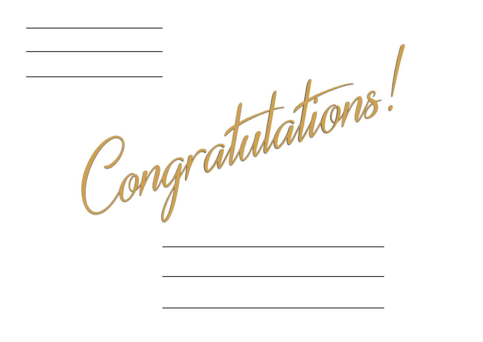 Congrats Address Label for Shipping Box / Congratulations Return ...