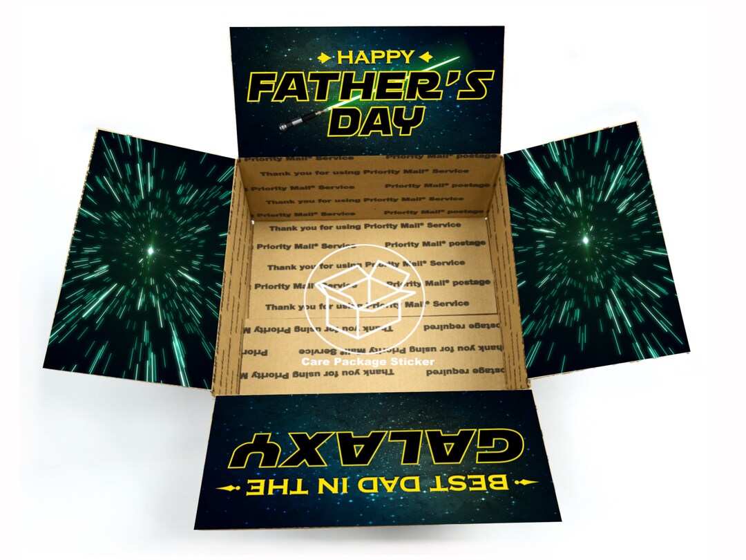 Father's Day Care Package Stickers / Gift Box for Dad / Best Dad ...