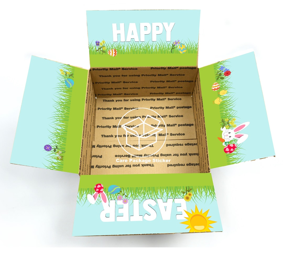 Easter Care Package Stickers / Spring College Student Gift Box for Him ...