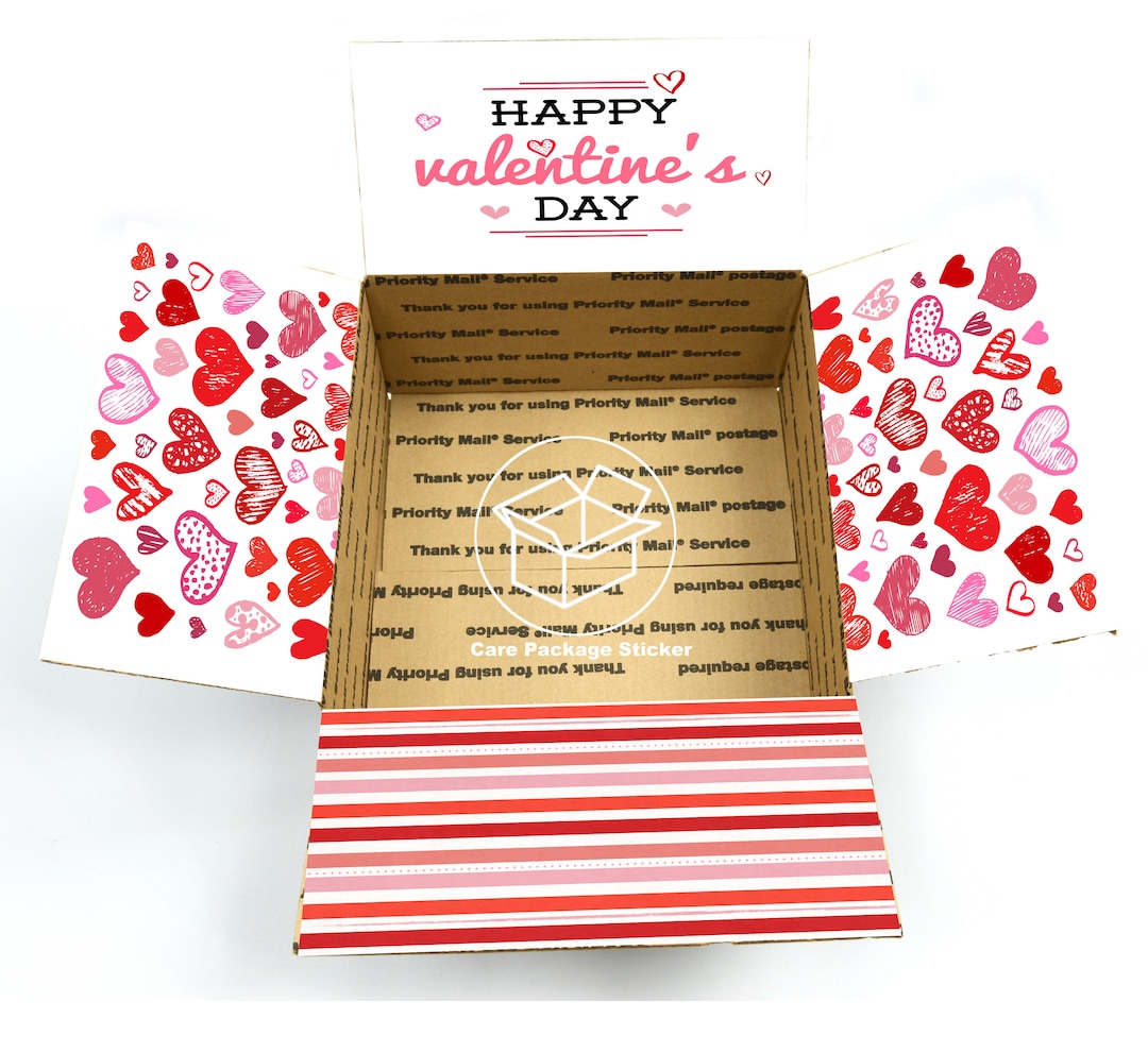 Valentine's Day Care Package Stickers / College Student Valentines Day ...