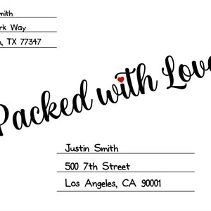 Shipping Label for Care Package / Address Sticker / Address Label ...