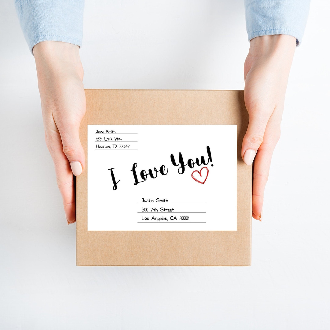 Address Sticker for Boxes and Evnelopes / Return Label Tag for Care ...