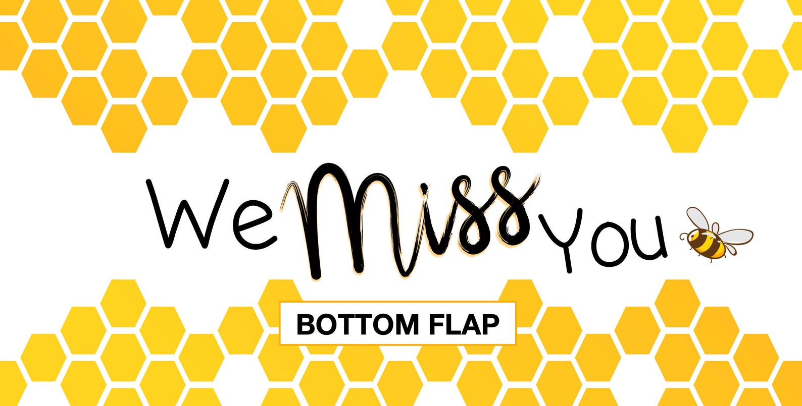 I Miss You Care Package Box Stickers / Bumble Bee Yellow | Etsy