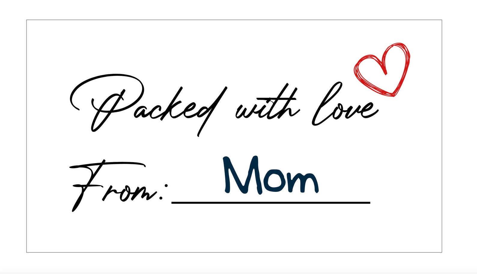 2 Pack Package Labels / Care Package Label / Gift Box Label / Packed ...