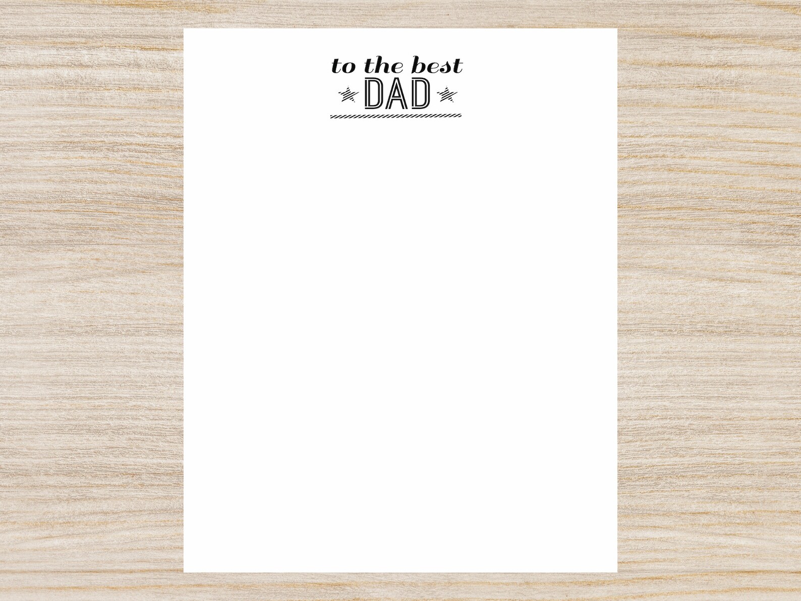 Printable Father's Day Stationery Template / Letter Note Paper A4 A5 8. ...