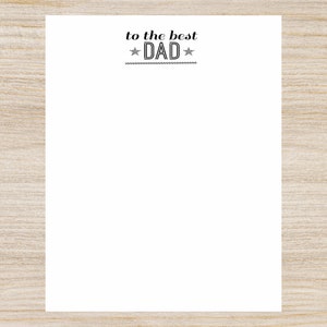 Printable Father's Day Stationery Template / Letter Note Paper A4 A5 8. ...