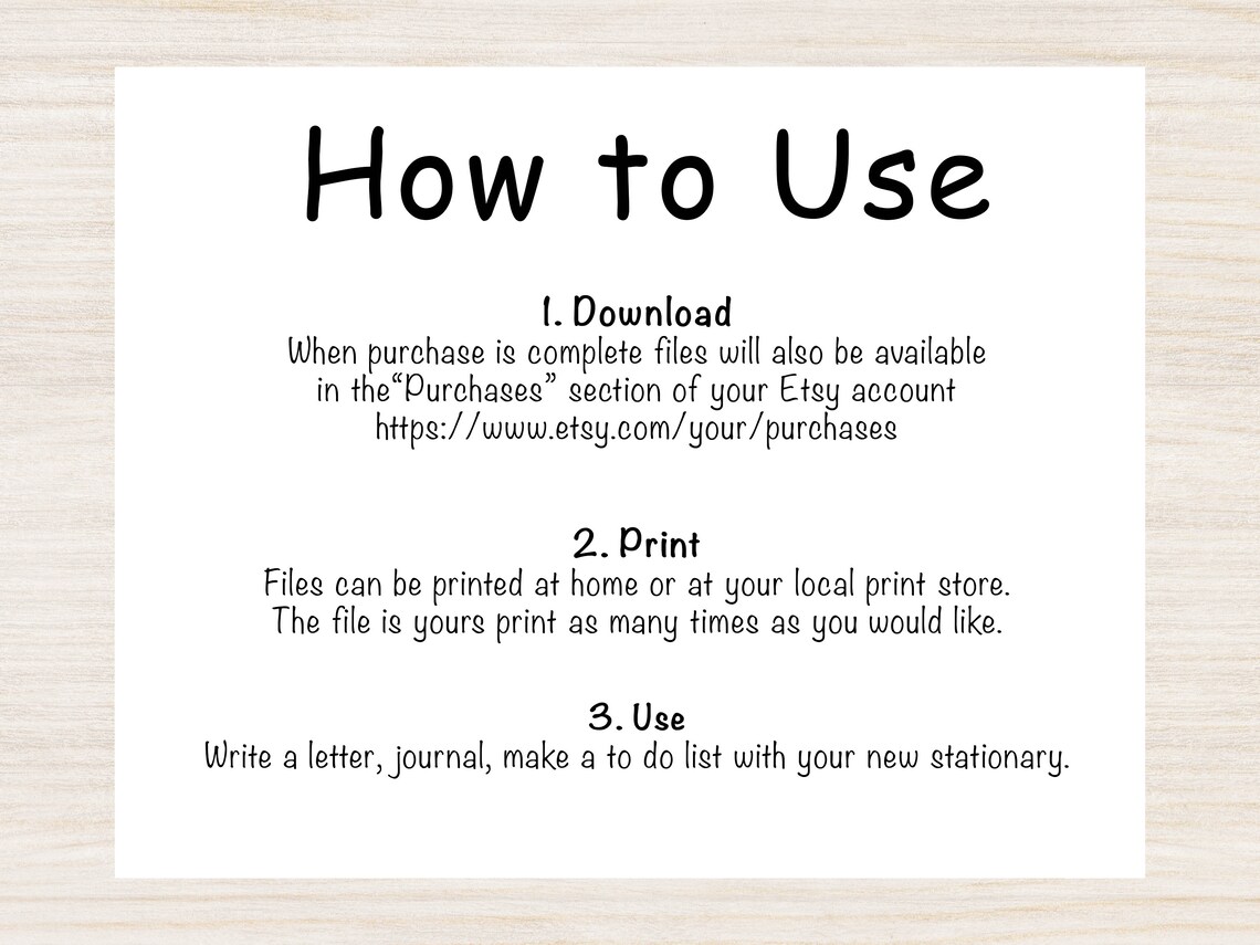 Printable Birthday Stationery Template / Note A4 A5 8.5 - Etsy