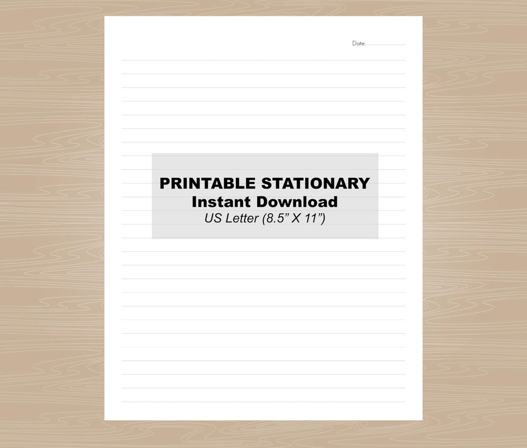 Simple Lined Note Paper Digital Download / Journal Ideas and Thoughts ...