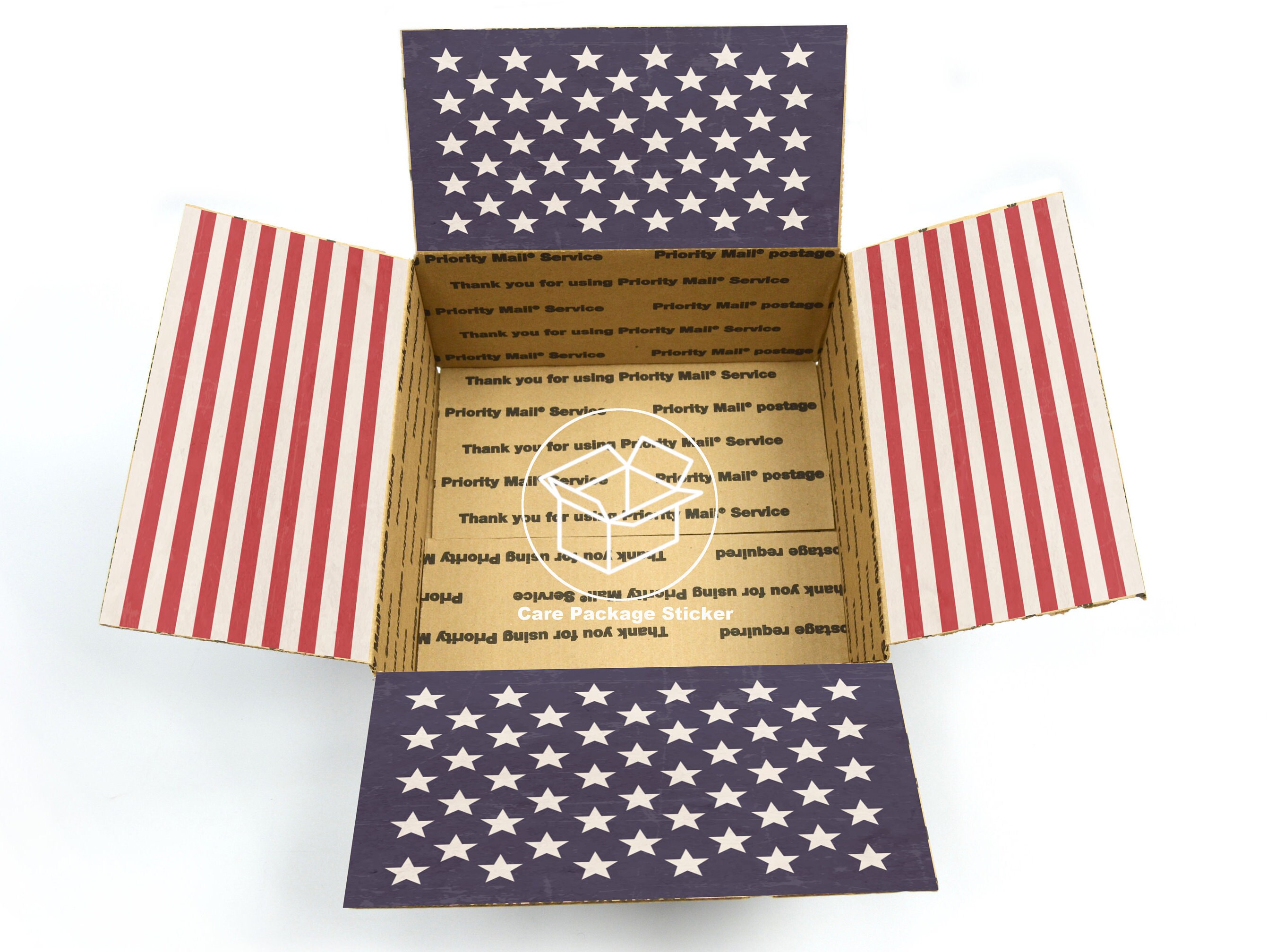 American Flag Care Package / 4th of July Delivery Box / | Etsy