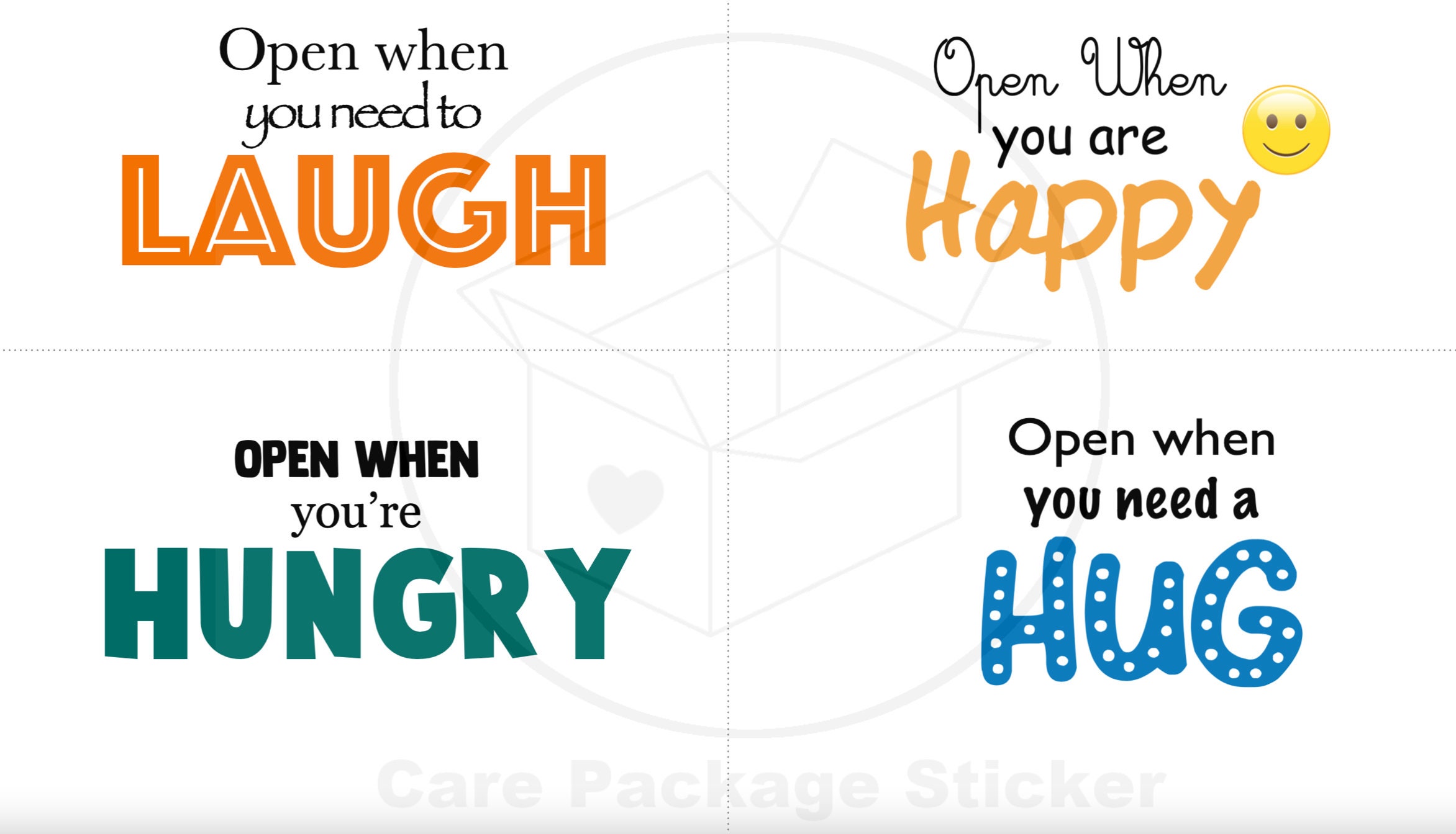 12 Open When Letter Label Stickers / Long Distance College - Etsy Canada