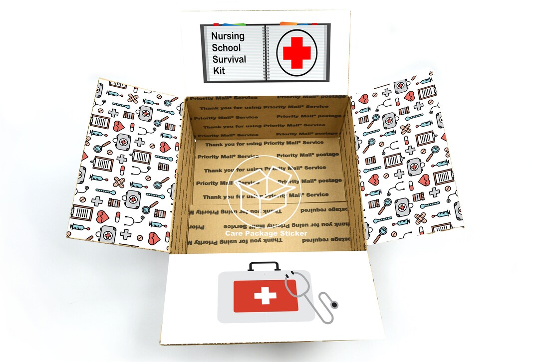 Nursing School Care Package Sticker Kit / Nurse Gift Box / School ...