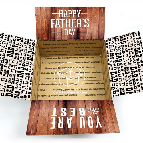 Father's Day Care Package Stickers / Gift Box for Dad / - Etsy