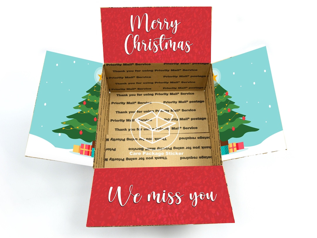Christmas Care Package Stickers / Christmas Box for Deployed Boyfriend ...