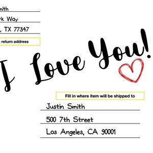 Address Sticker for Boxes and Evnelopes / Return Label Tag for Care ...