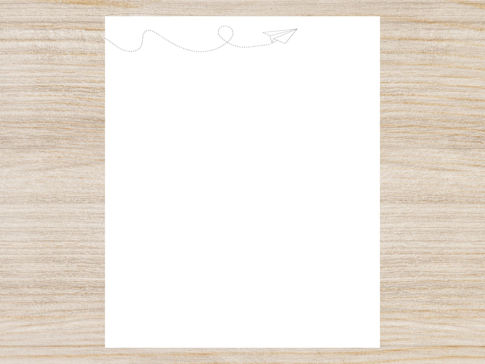 Paper Airplane Stationery Printable Template / Letter Note - Etsy