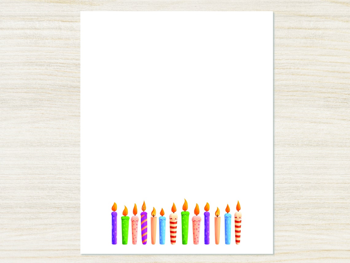 Printable Birthday Stationery Template / Note A4 A5 8.5 - Etsy