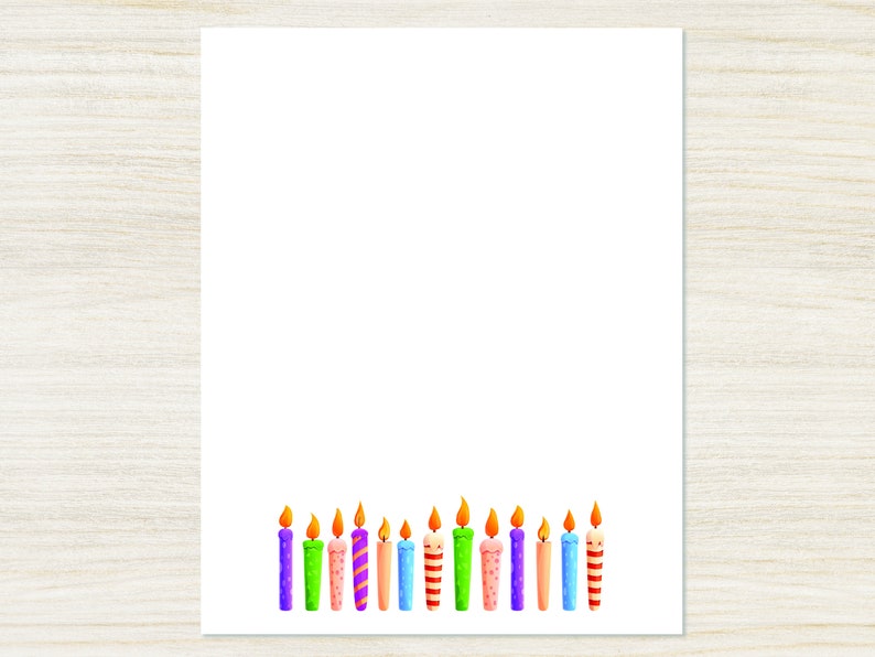 Printable Birthday Stationery Template / Note A4 A5 8.5 - Etsy