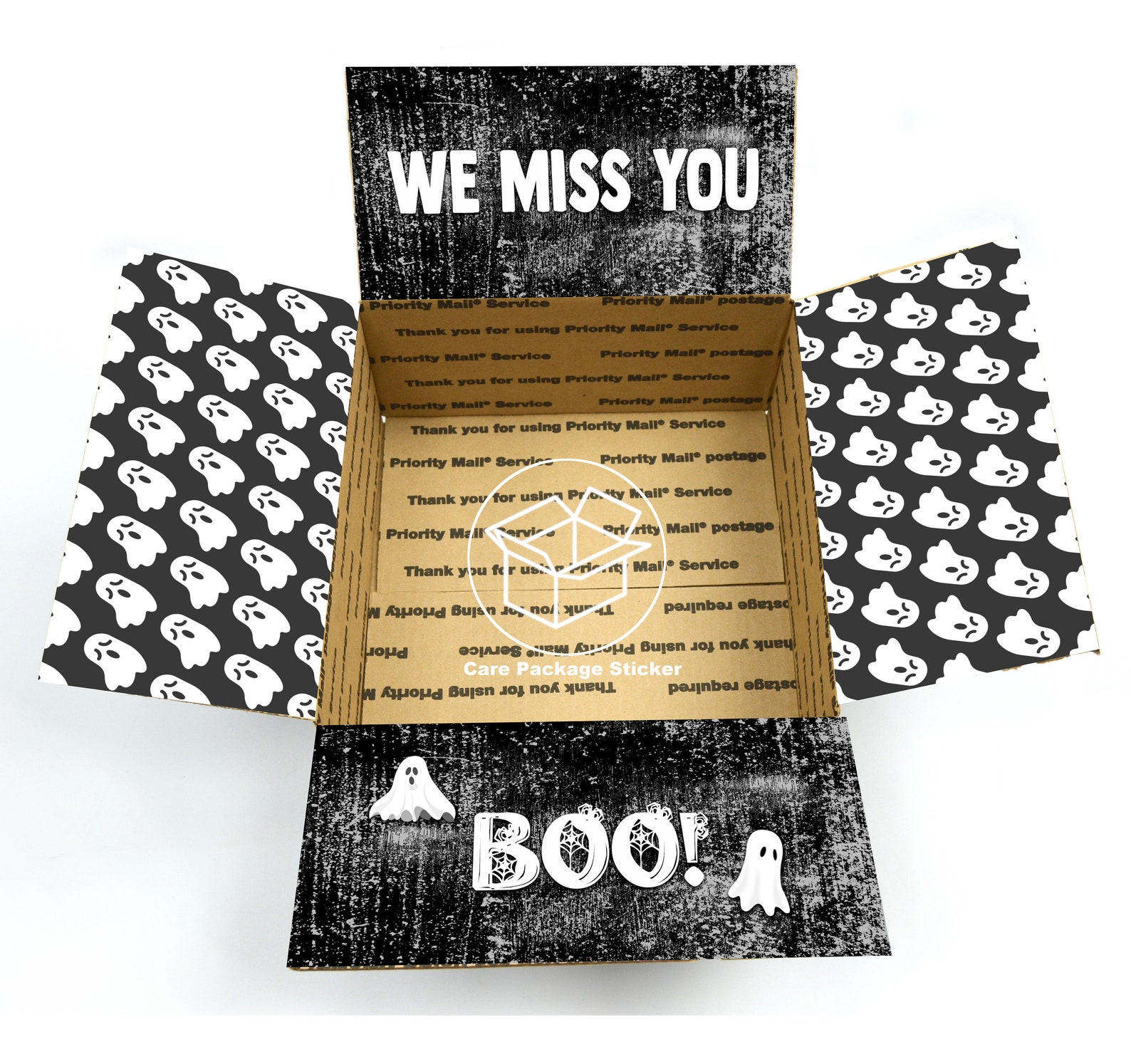 Halloween Care Package Flap Stickers / Ghost Hey Boo Box / - Etsy