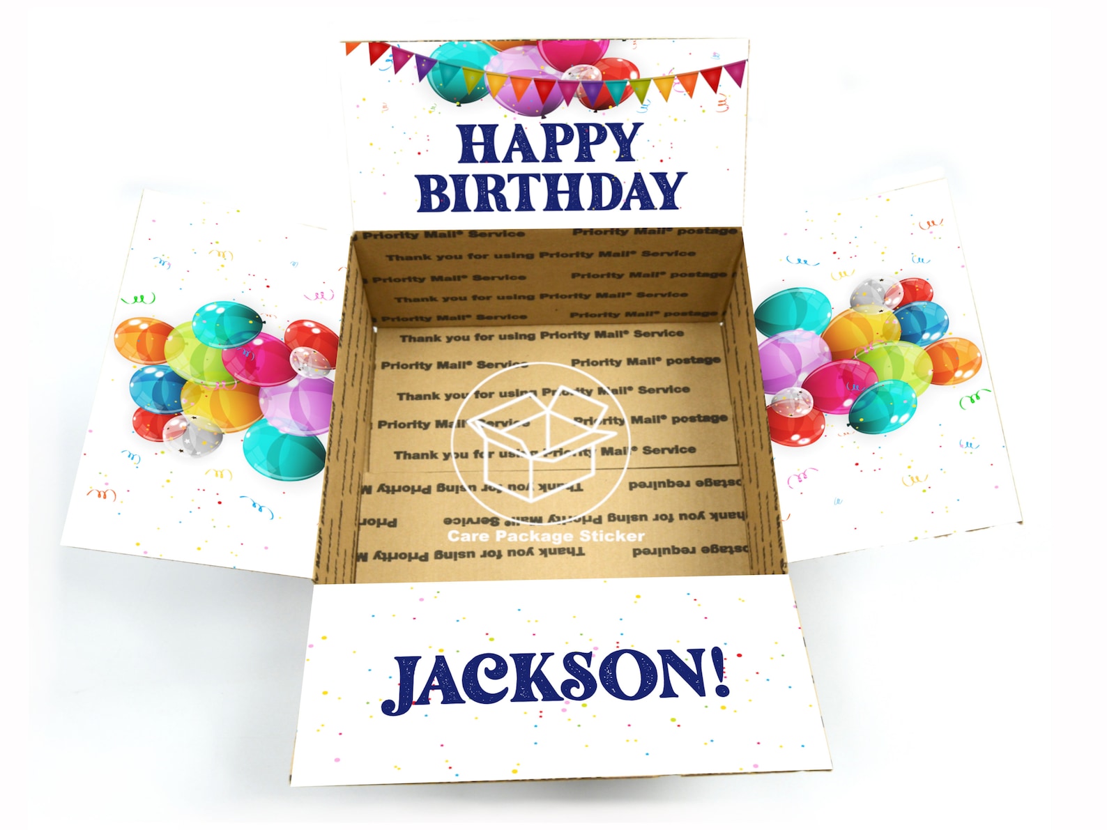 Birthday Care Package With Name / Custom Birthday Box for Friend ...