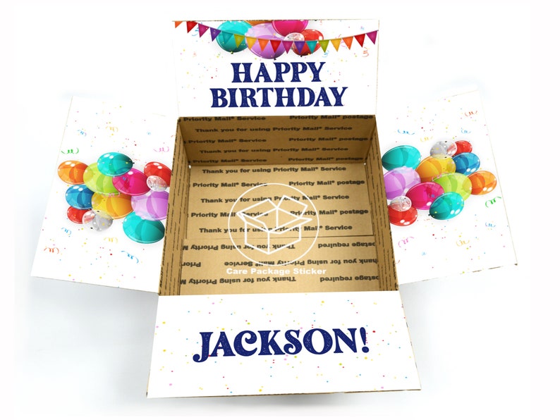 Birthday Care Package With Name / Custom Birthday Box for Friend ...