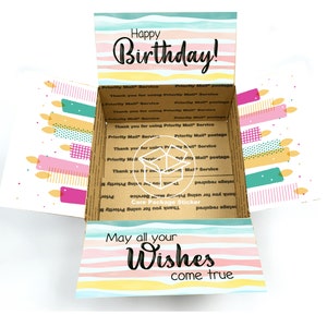 Birthday Care Package Stickers: Peel and Stick DIY Box - Etsy