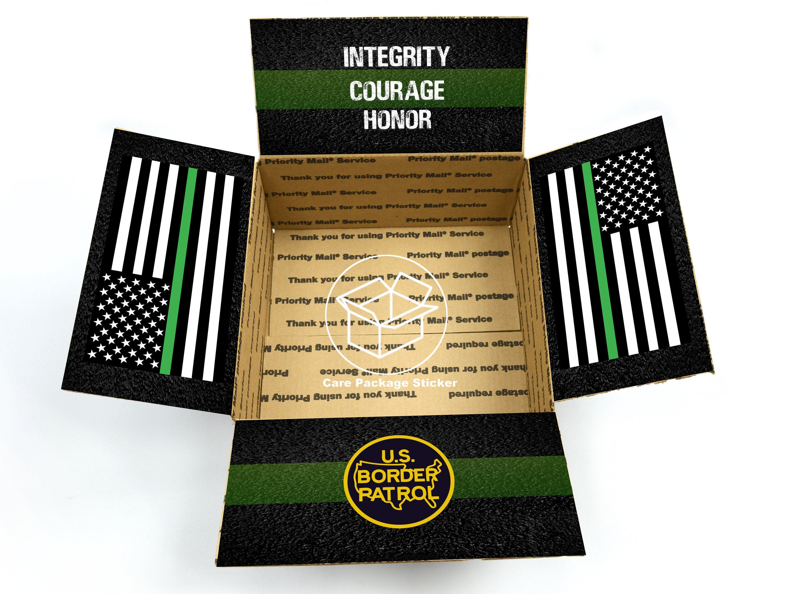 Border Patrol Gift Box Sticker Kit / Customs Officer Care - Etsy