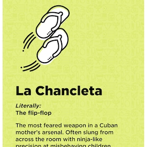 Chancleta Digital Print (based on Pin Pan Pun and Other Cubanisms) - Etsy