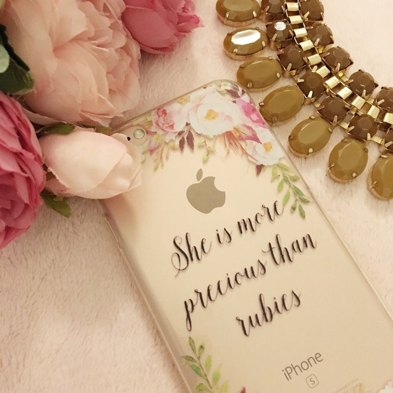 IPhone 6/6s Clear Soft Silicone Case She is More Precious Than - Etsy