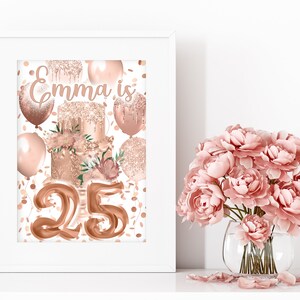 Personalized Birthday Printable Poster Digital Art With Custom - Etsy