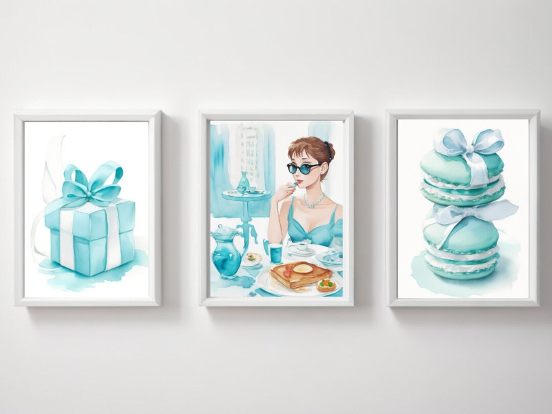 Breakfast at Tiffany's Watercolor Illustrations. Watercolor ...