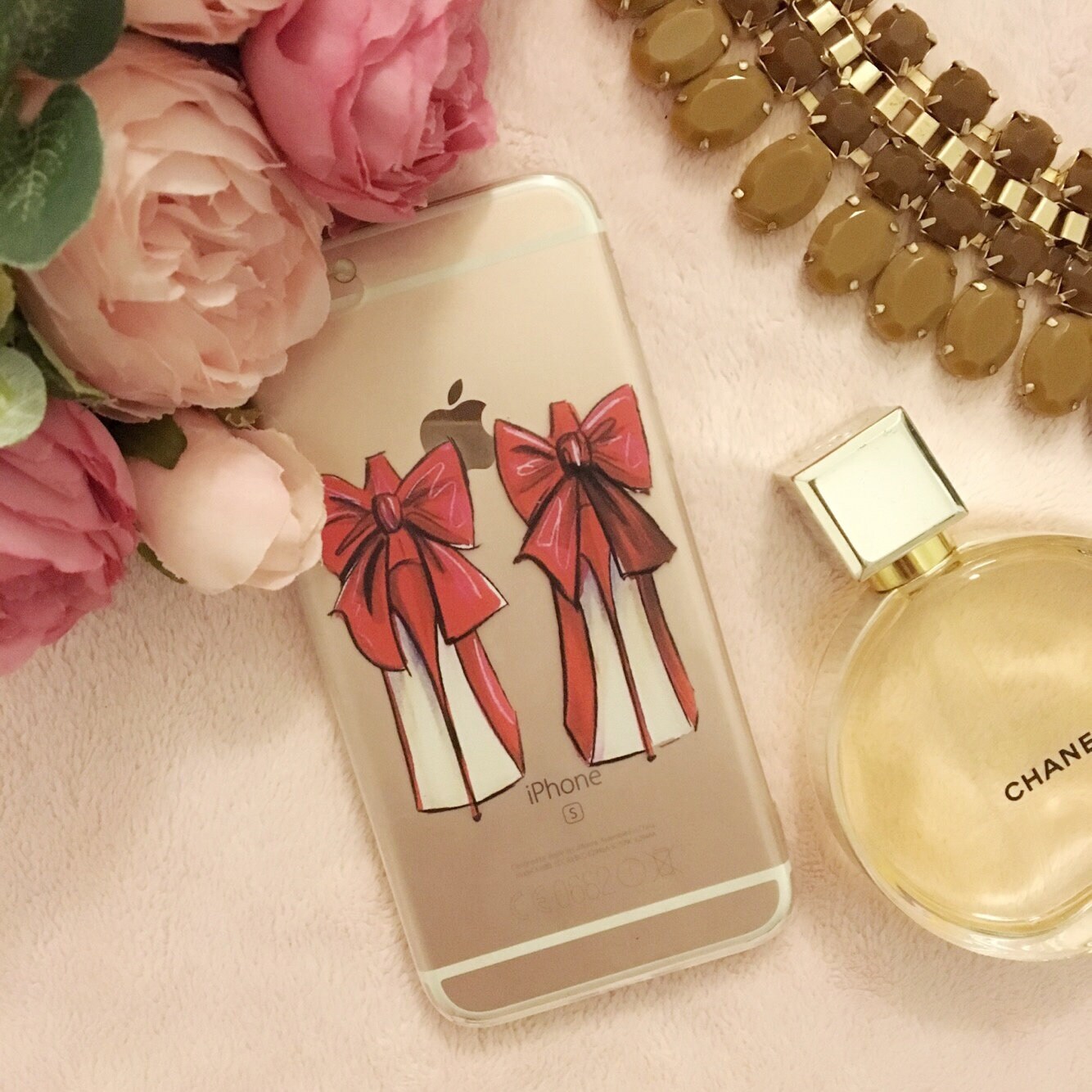 IPhone 7 or 8 Clear Soft Silicone Case Red High Heels With Bow - Etsy
