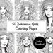 50 Pages Boho Girl Coloring Pages - Embrace Your Inner Free Spirit With ...