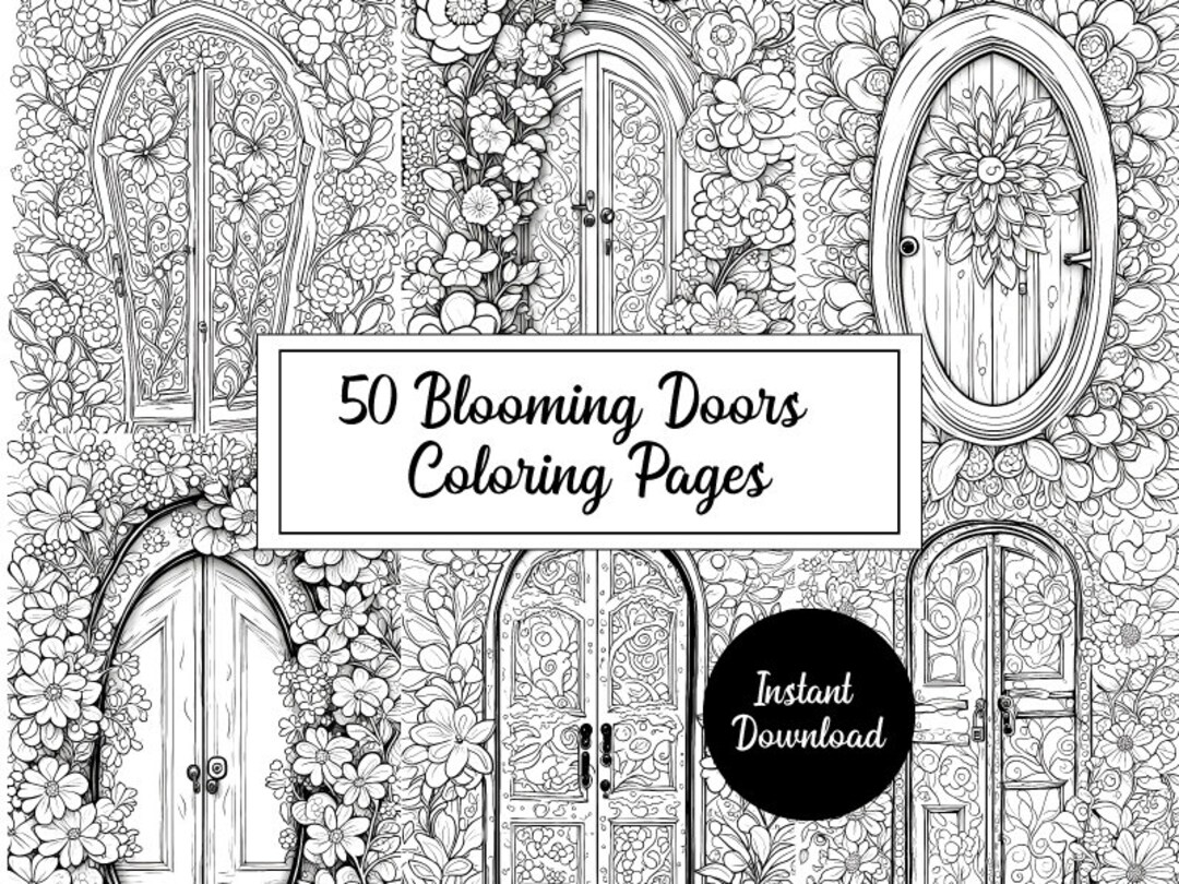 50 Blooming Doors Coloring Pages - Step Into a World of Whimsical ...