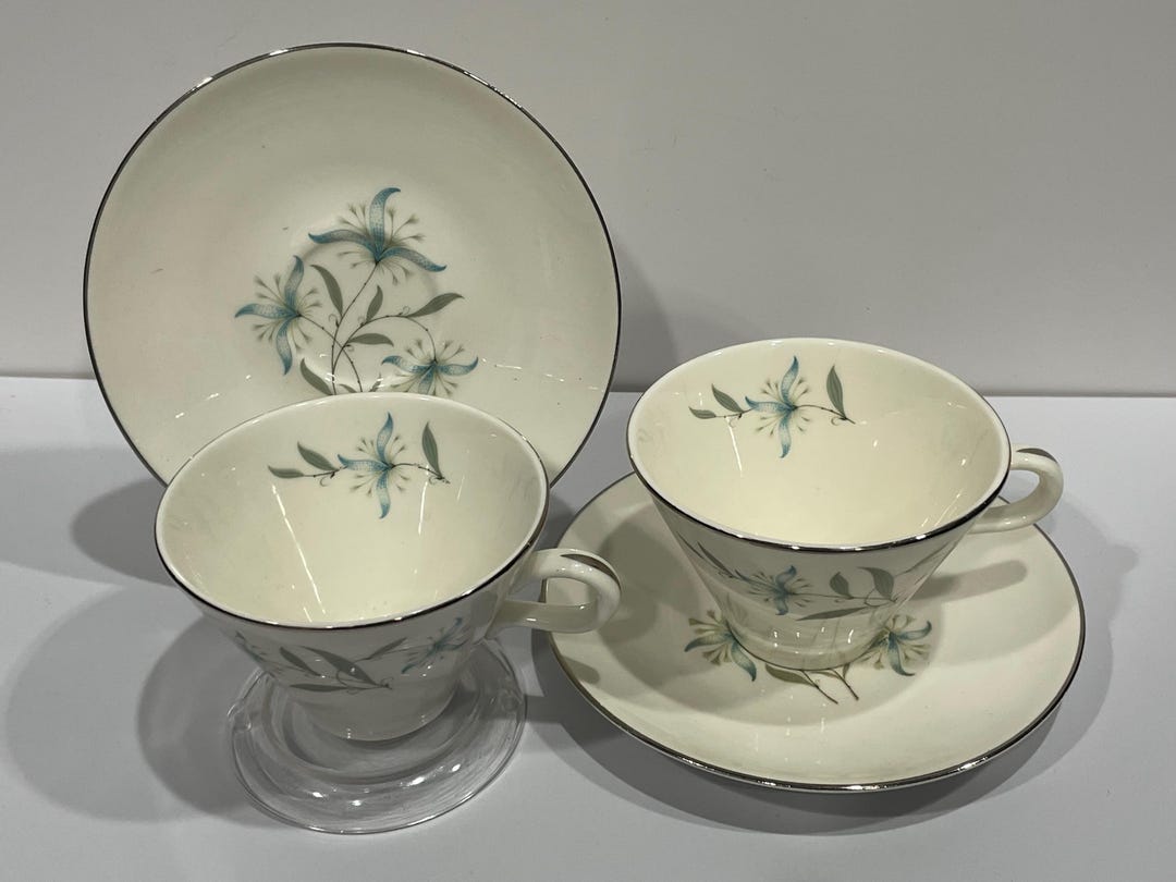Homer Laughlin China, Triumph Cynthia, Offwhite Cup and Saucer With ...