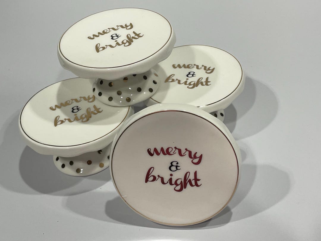 Grace's Teaware Merry & Bright Cupcake Stands - Set of 4 - Etsy