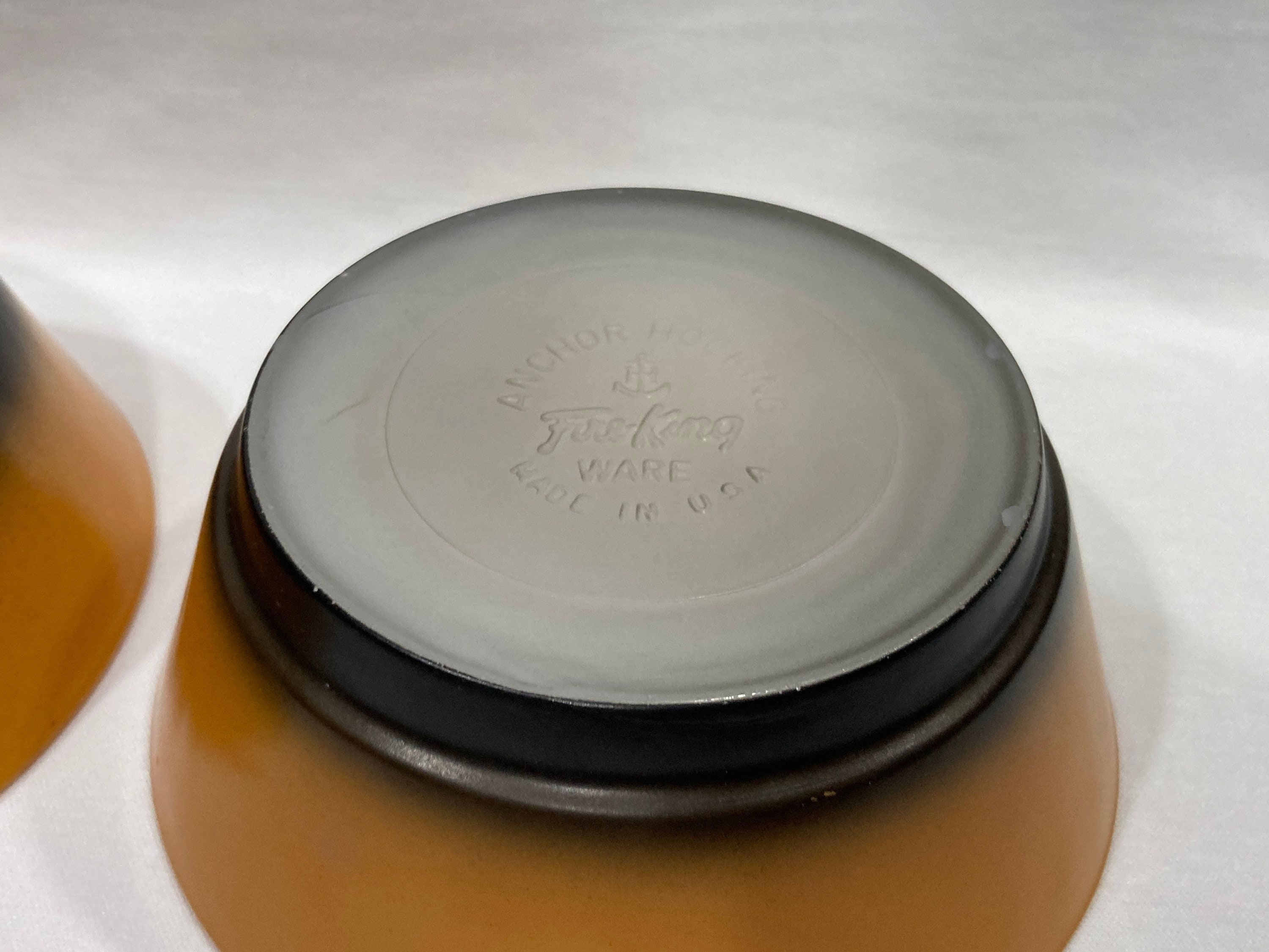 Fire King Anchor Hocking Fired on Tan Cereal Bowls with | Etsy