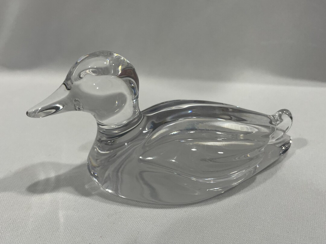 Crystal Duck, Glass Duck, Duck Paperweight - Etsy